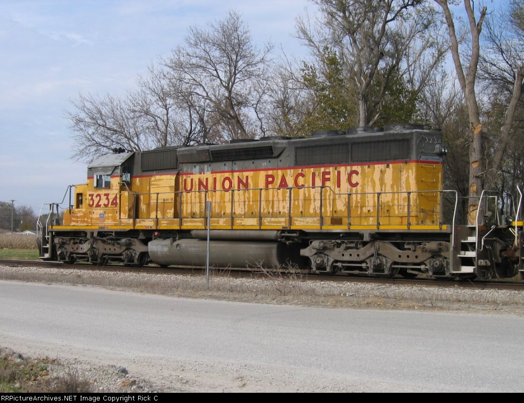 UP 3234 Is Running Lite With UP 4393. Sitting Just Outside The Yard